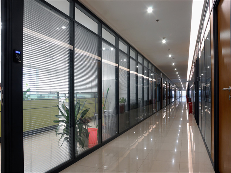 Full Height Partition Stable Glass Partition Walls with Door ...