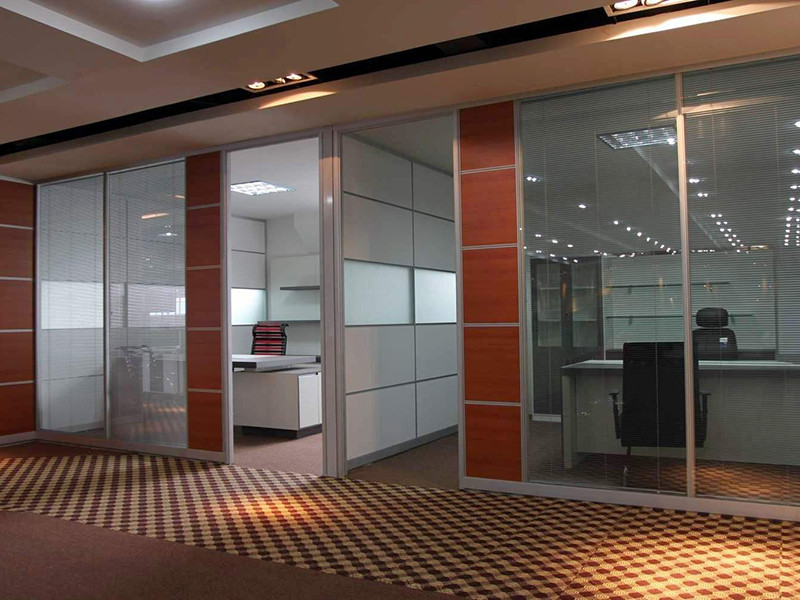 Full Height Partition Stable Glass Partition Walls with Door ...