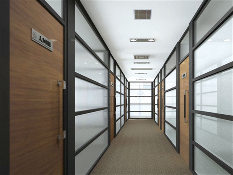 Full Height Partition Stable Glass Partition Walls with Door ...